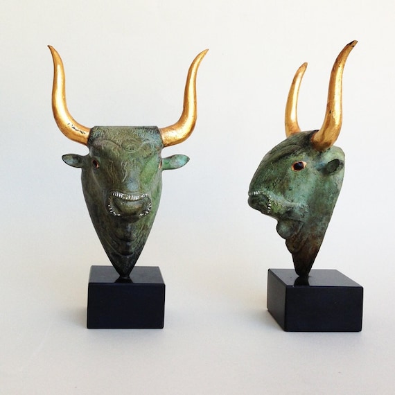 Greek Minotaur Head Mythical Creatures: Minotaur (Greece), Vintage