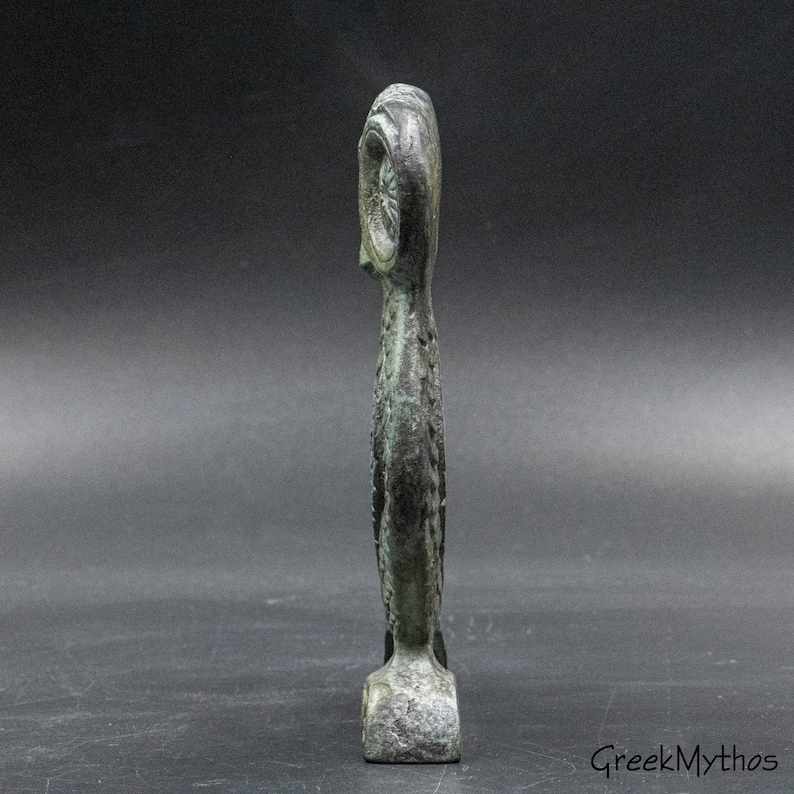 Greek Bronze Owl Art Sculpture Bird of Wisdom Goddess Athena - Etsy