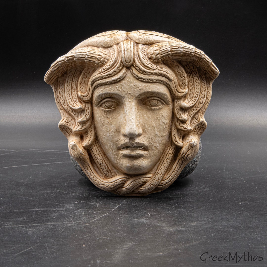 Medusa Head With Snakes Mask, Ancient Greek Monster Gorgon Medusa ...