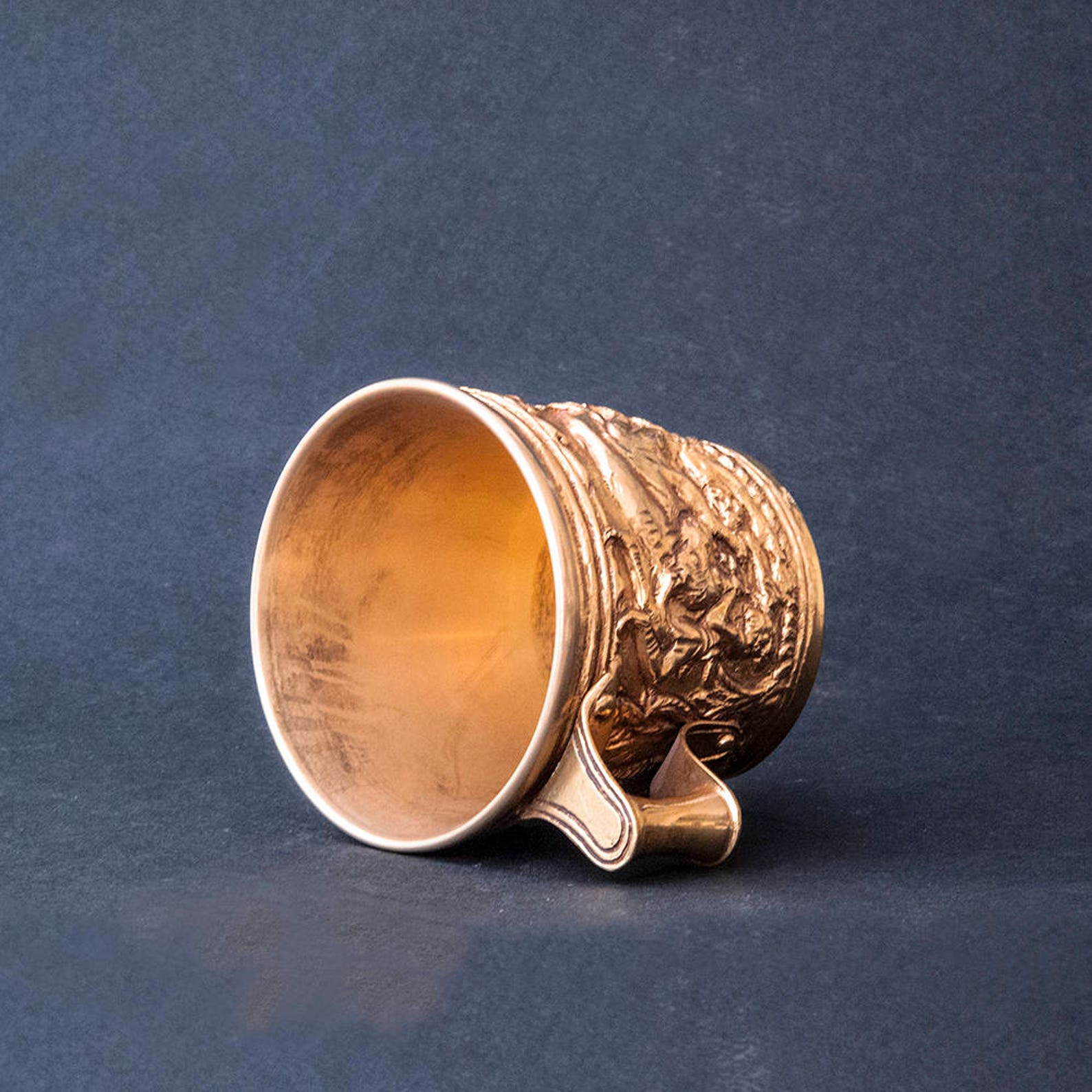 Mycenaean-minoan Gold Cup, Ancient Greek Museum Replica in Copper 24K ...