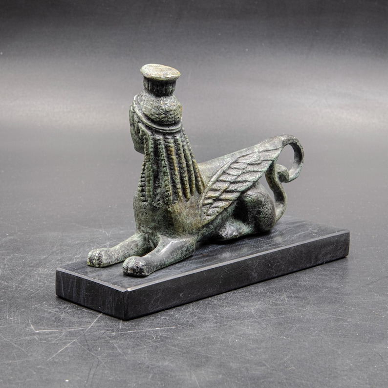 Ancient Greek Sphinx Mythical Creature Bronze Statue, Greek Mythology ...