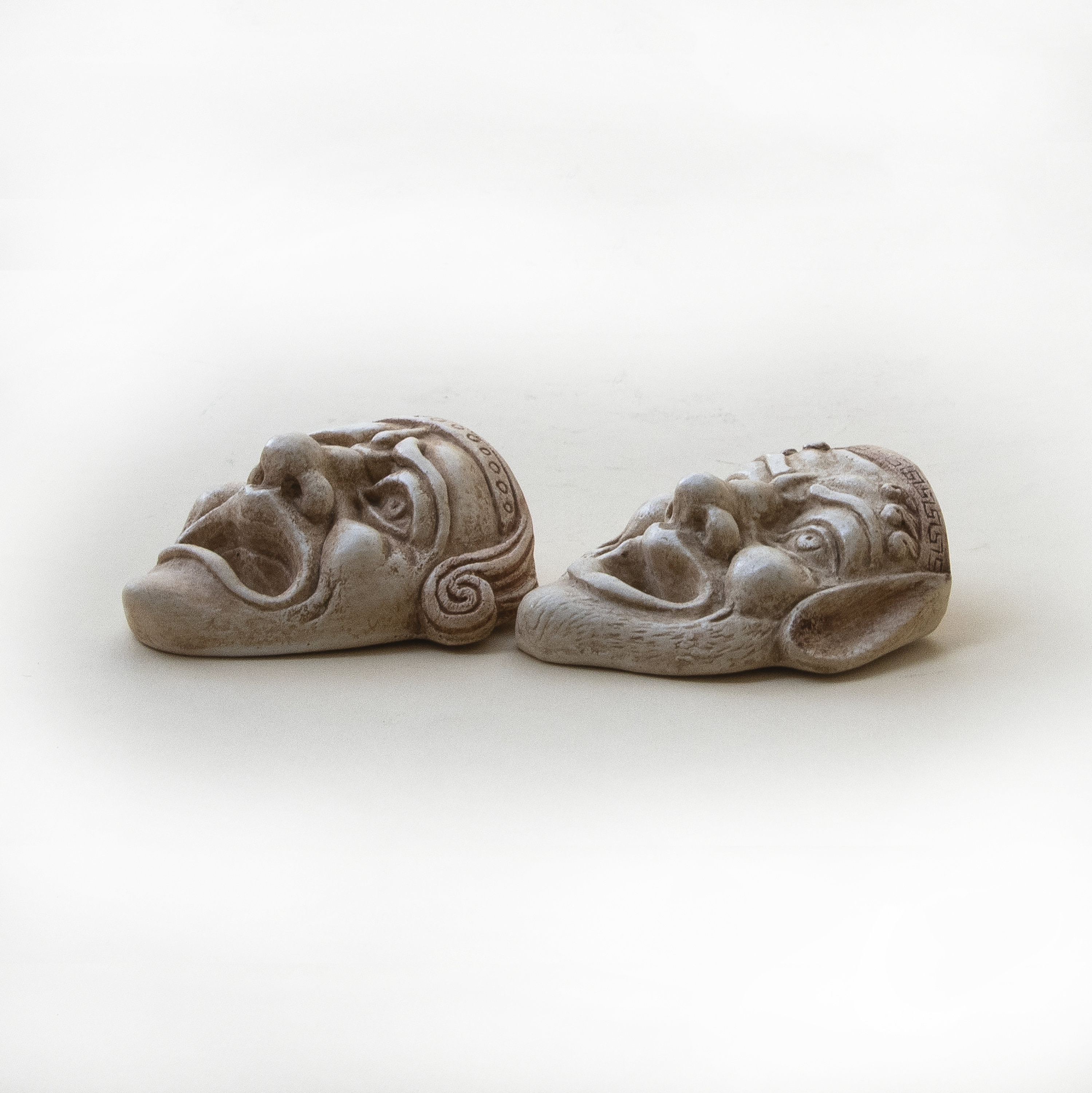 Ancient Greek Drama Theater Masks, Set of 2 Comedy/Tragedy Actors Masks ...