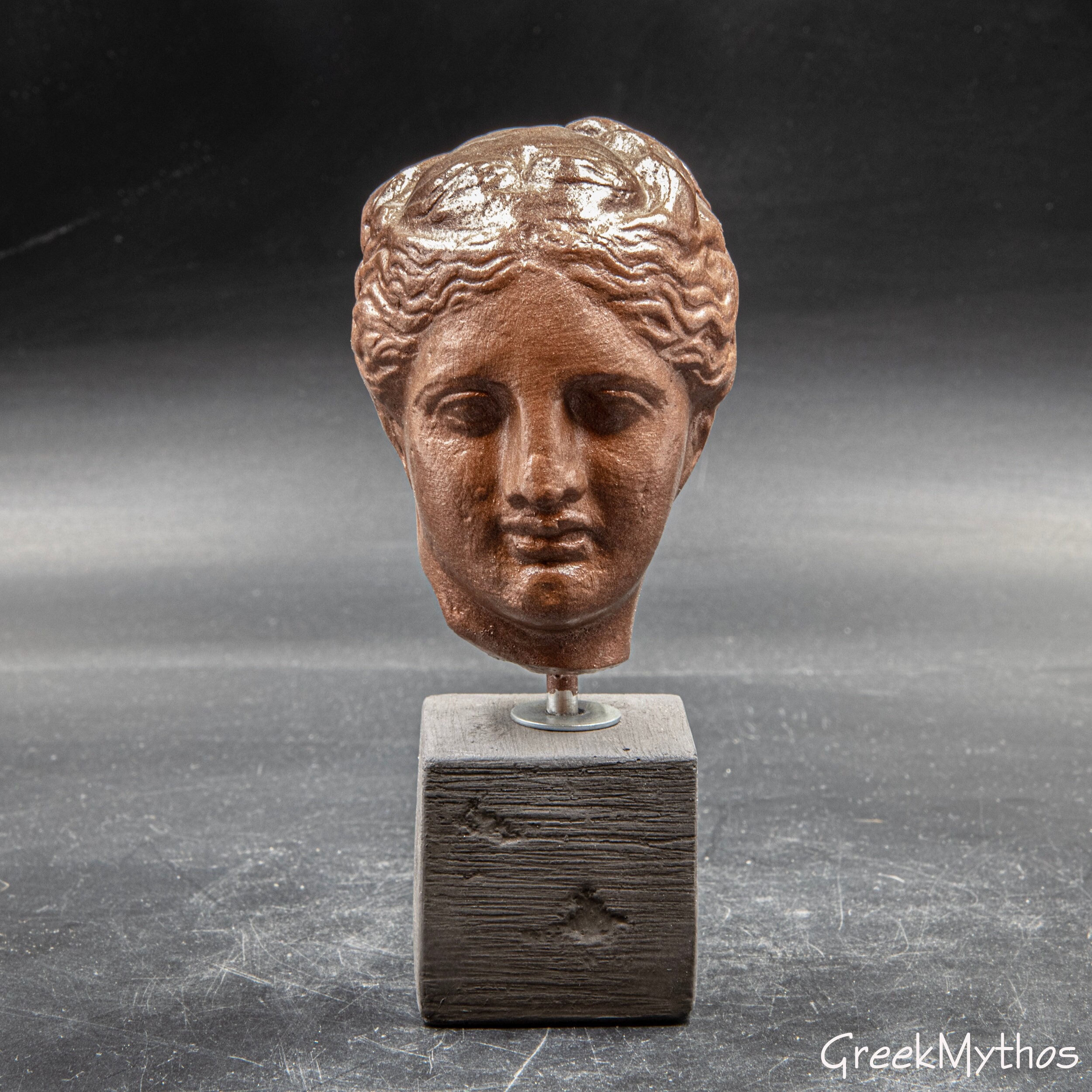 Greek Goddess of Good Health Gold Statue, Goddess Hygeia Head, Greek ...