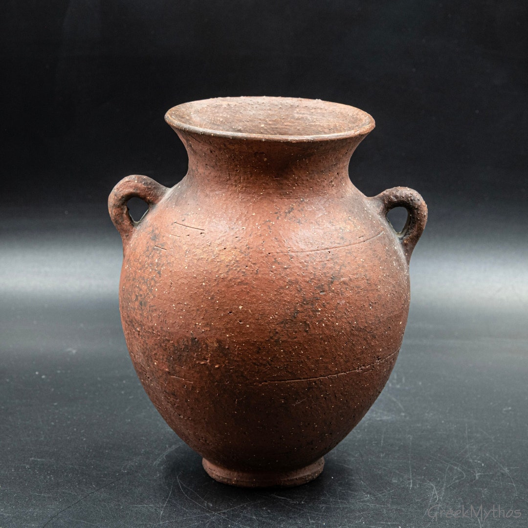 Greek Amphora Two-handled Terracotta Neolithic Vessel, Ancient Greek ...