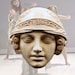 Greek Goddess Athena Mask, Head of Athena With Helmet, Greek Mythology ...