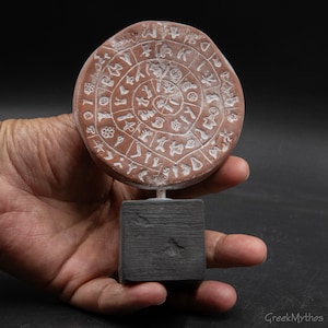 Small Minoan Phaistos Disc, Ancient Crete Greek Art Sculpture, Museum ...