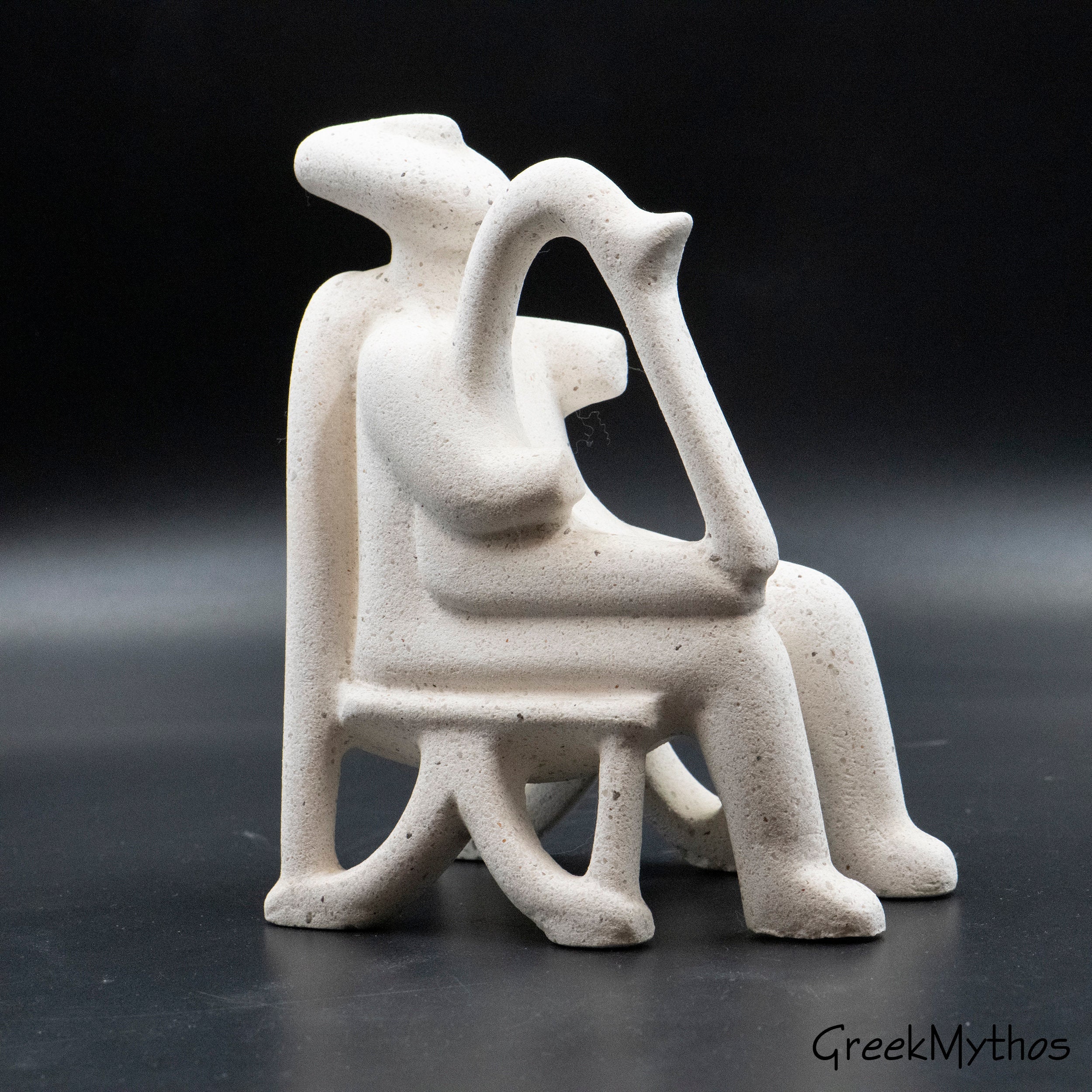 Cycladic Musician Figure The Harpist of Keros Statue, Abstract Greek ...