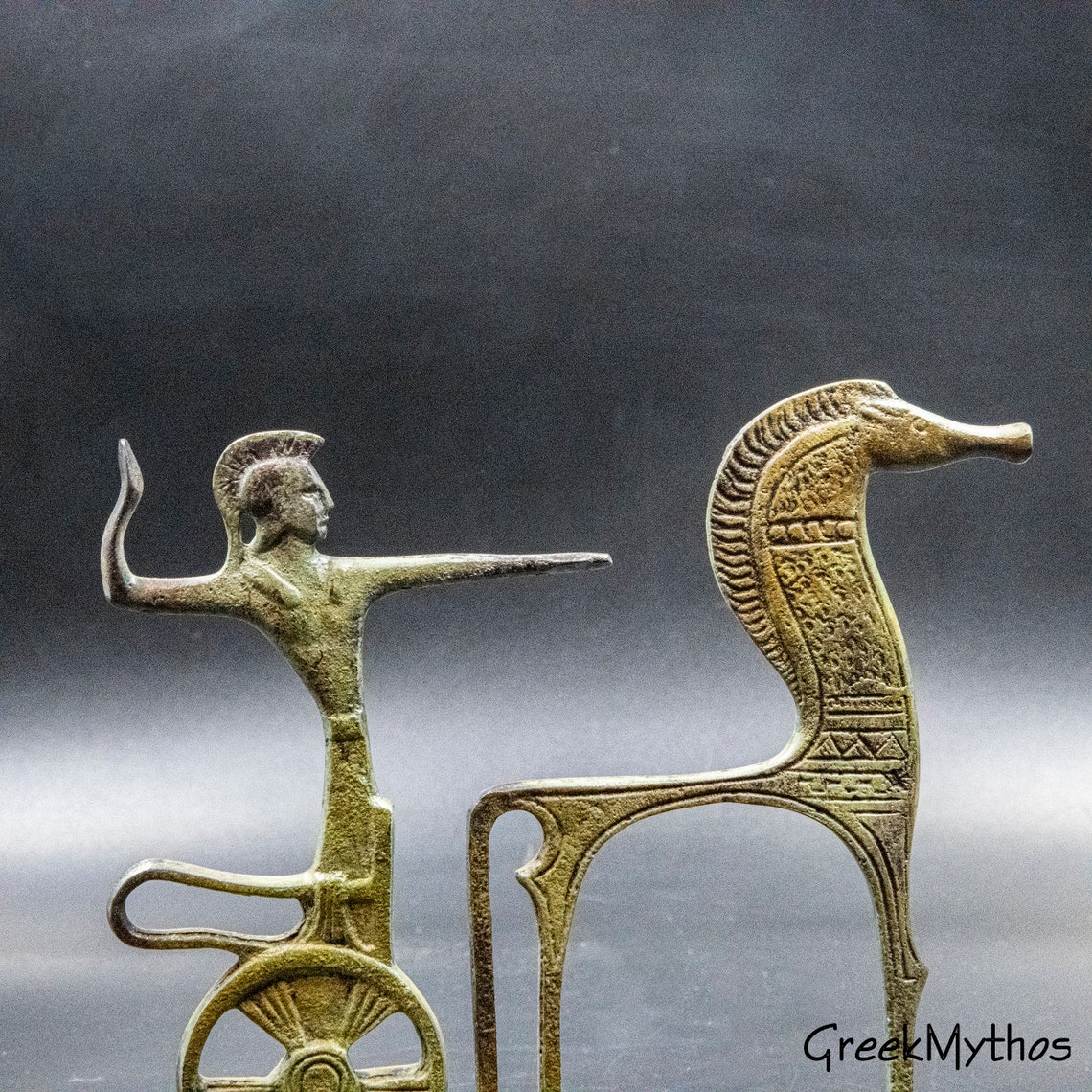 Ancient Greek Horse Chariot and Charioteer Bronze Statue - Etsy