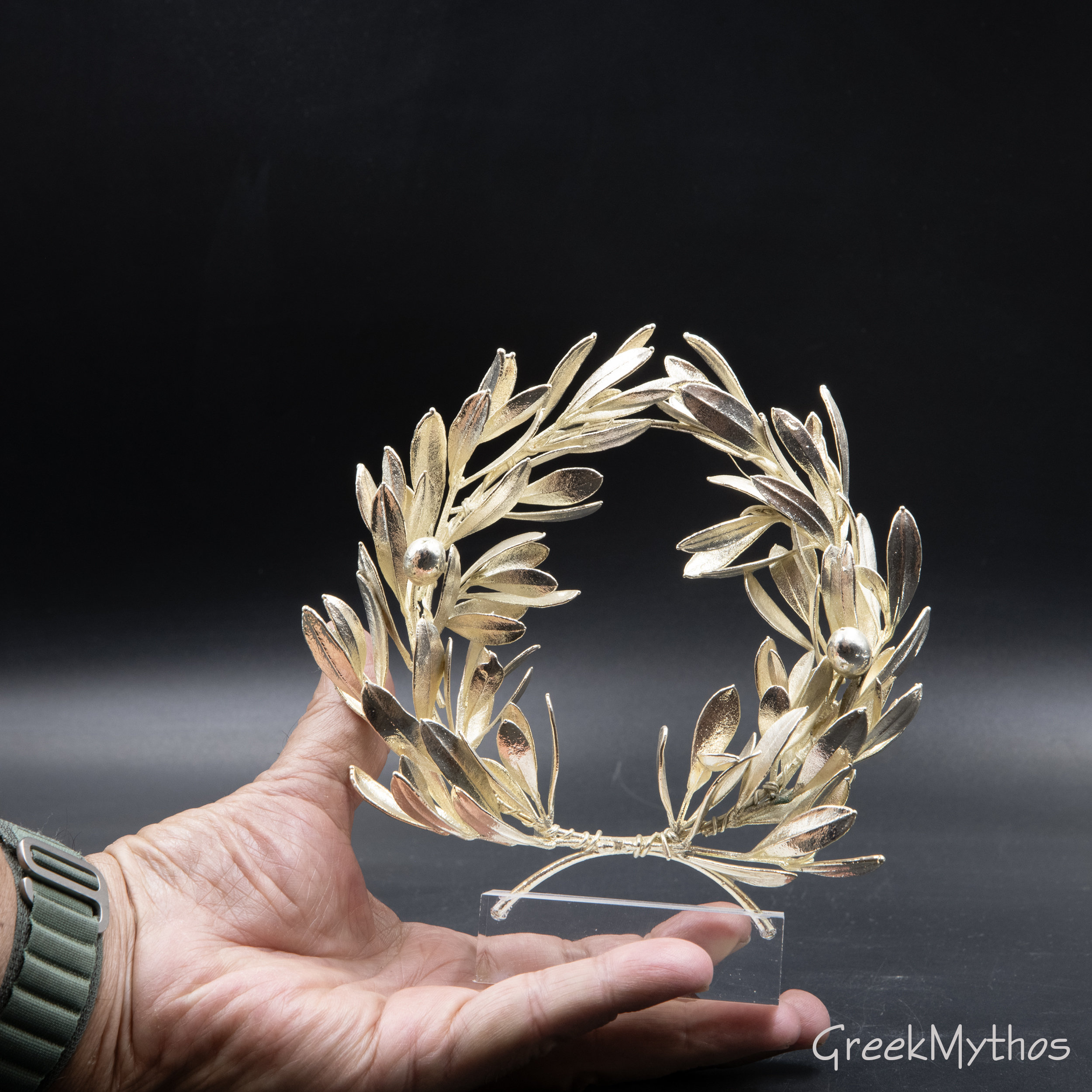 Real Olive Tree Wreath 999 Fine Silver Plated, Real Olive Branch ...