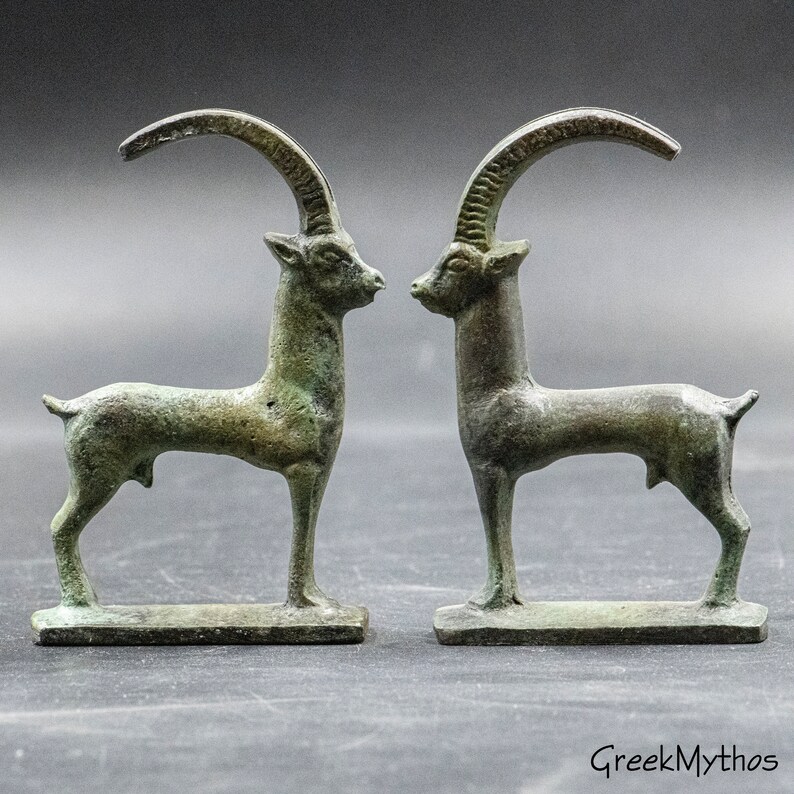 Ancient Greek Wild Goat Ibex Bronze Small Statue Museum | Etsy