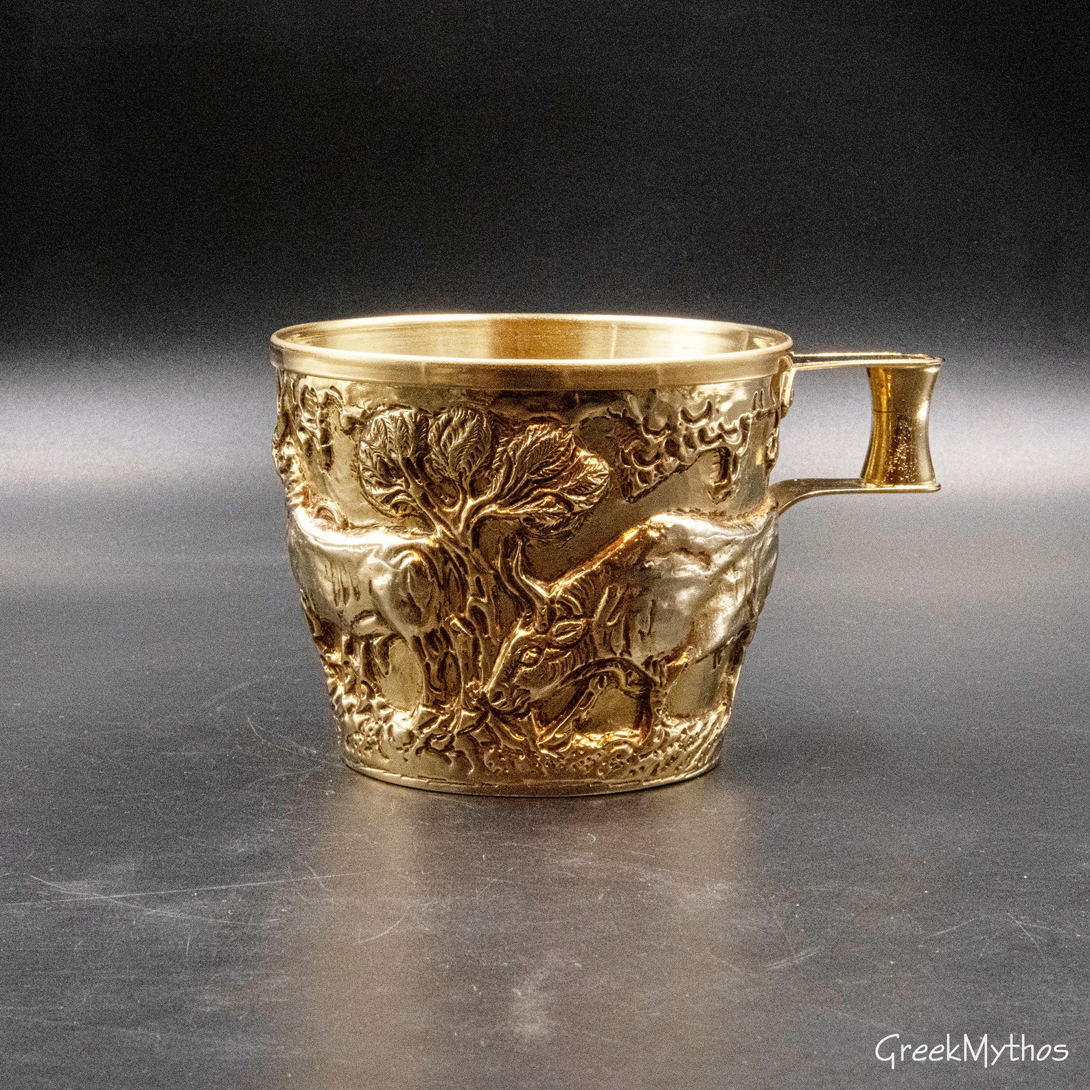 Mycenaean-minoan Gold Big Cup, Ancient Greek Artifact Museum Replica in ...
