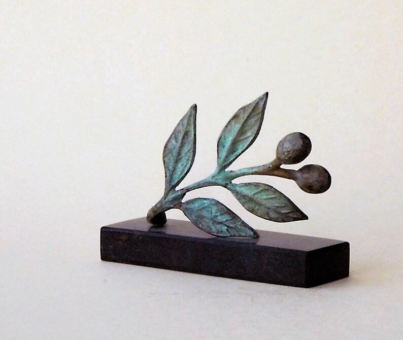 Olive Tree Branch Bronze Small Sculpture Ancient Greece - Etsy