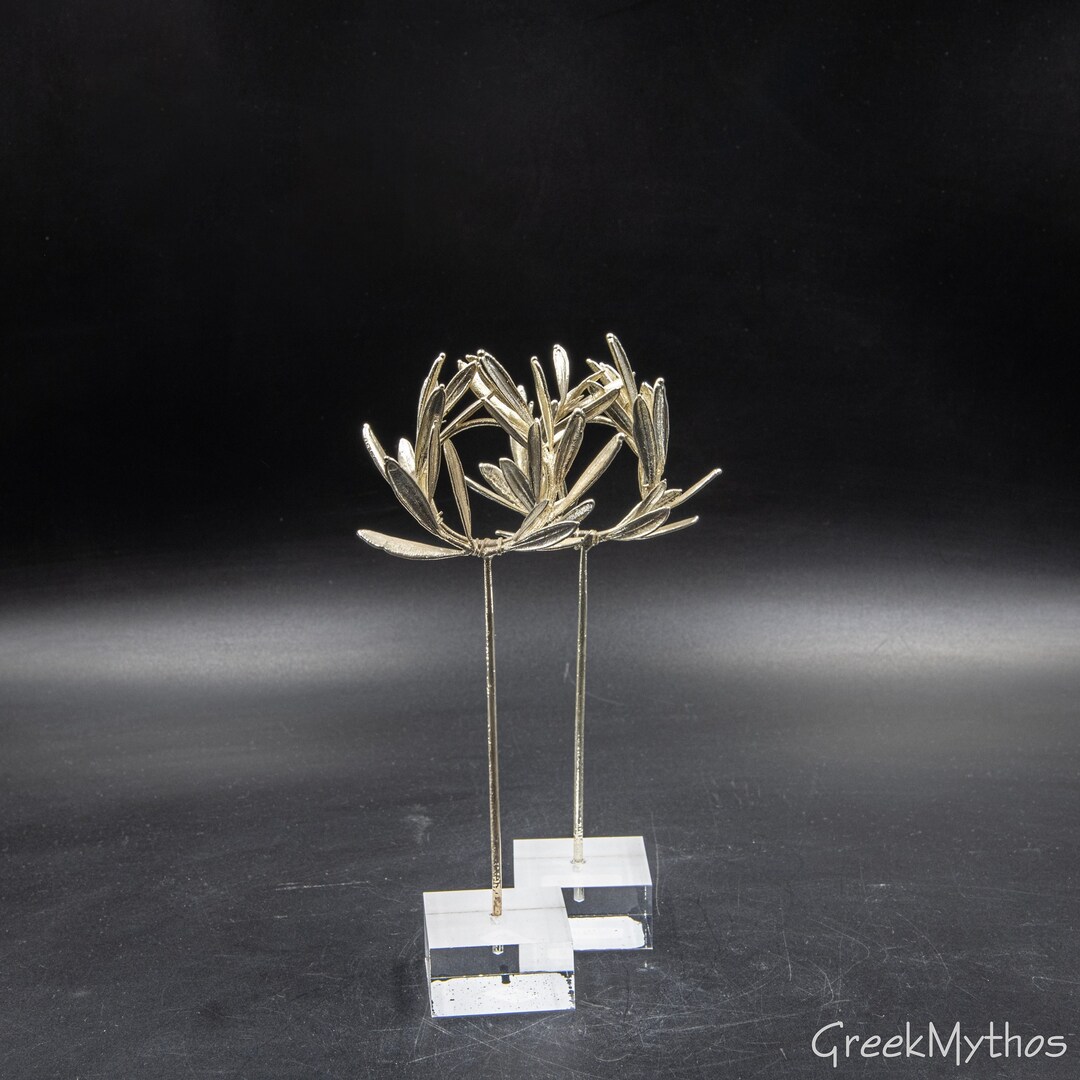 Silver Olive Tree Wreath, Real Natural Olive Tree Branch Electroplated ...