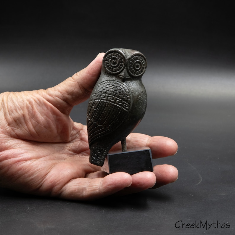 Owl Sculpture, Greek Museum Replica, Ancient Greece Art, Goddess Athena ...