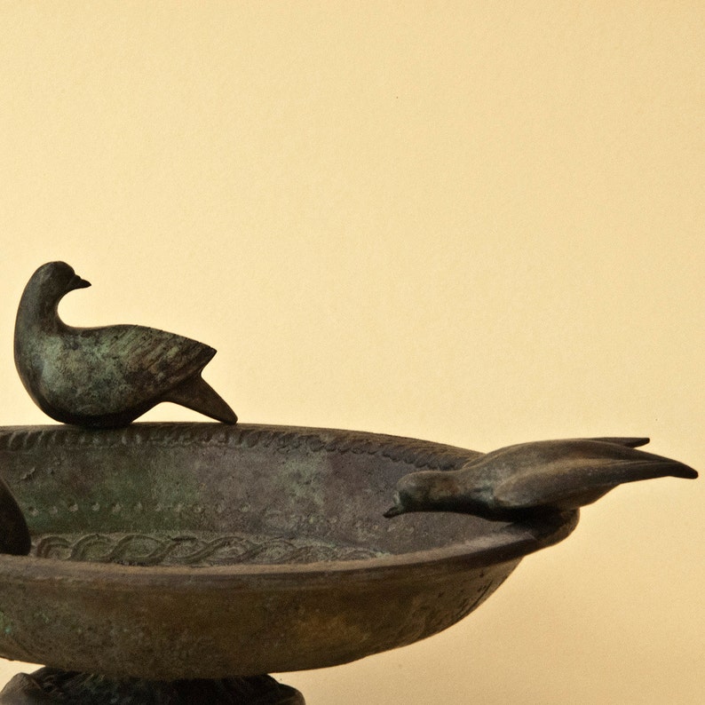 Bronze Bowl With Doves Ancient Greek Metal Vessel Museum - Etsy