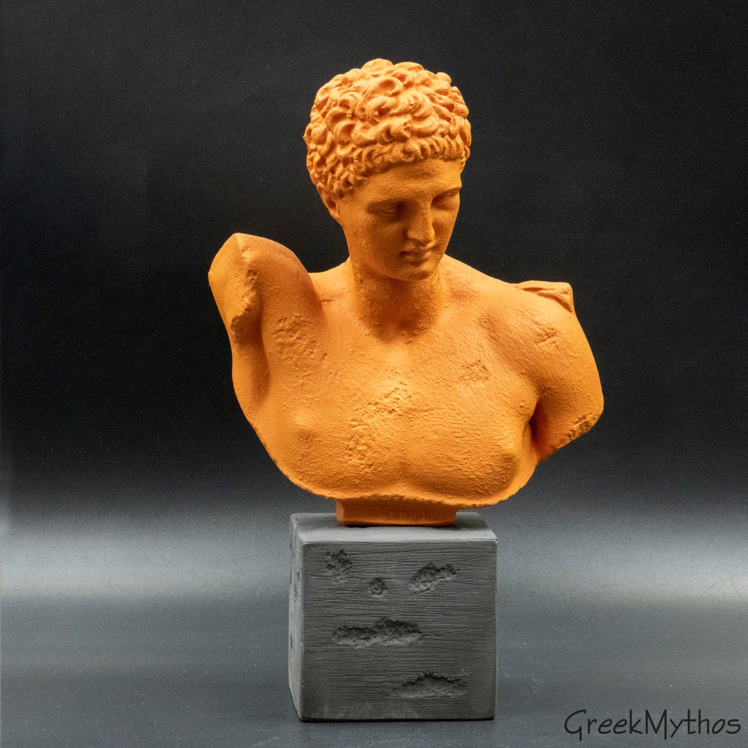 God Hermes of Praxiteles, Man Bust Greek Statue, Ancient Greece, Orange ...