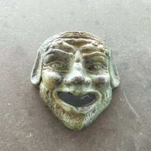 Bronze Greek Comedy Mask: Museum Replica Sculpture - Etsy