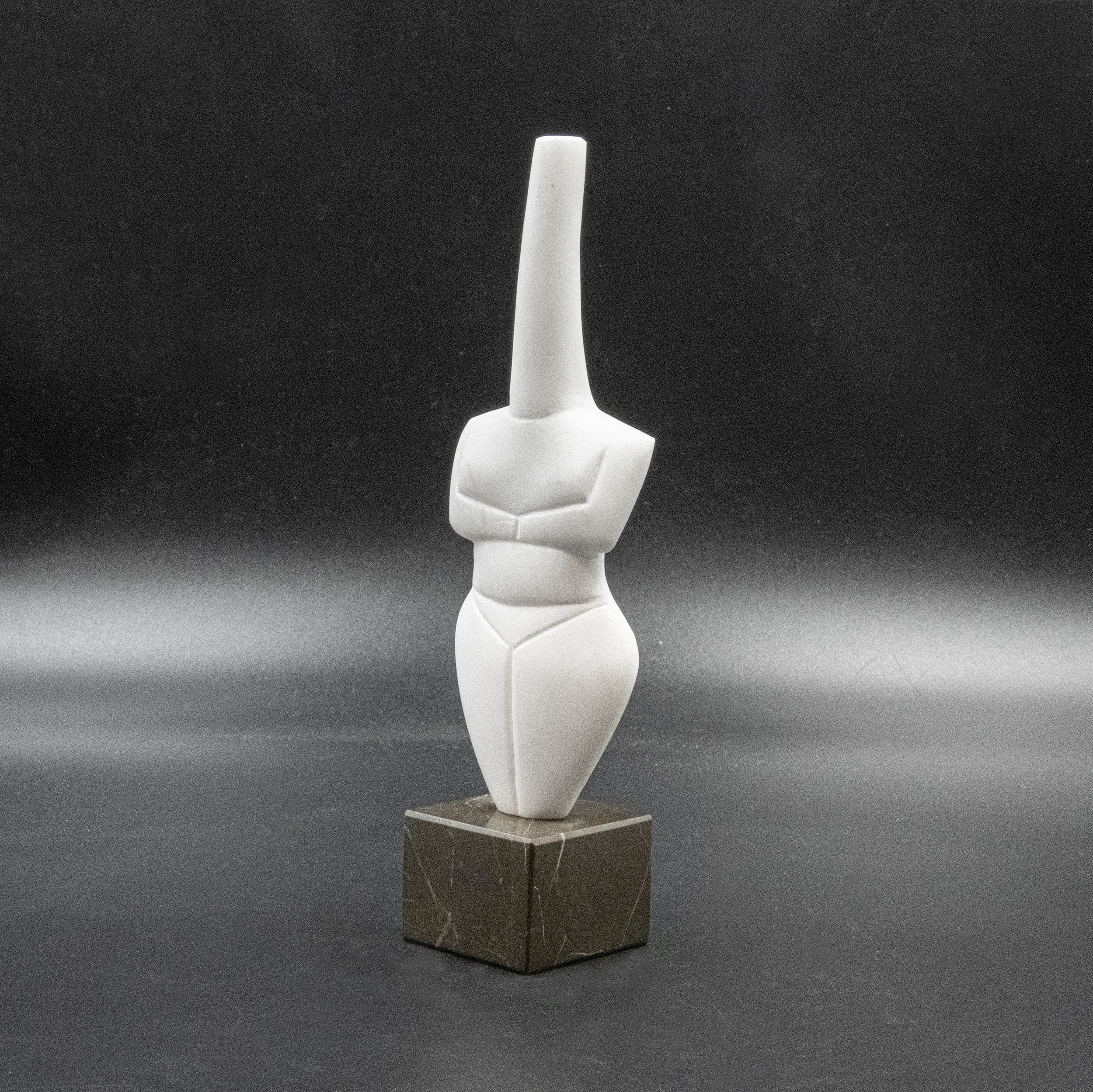 Greek Cycladic Figurine Hand-Sculpted Marble Statue, Minimalist ...