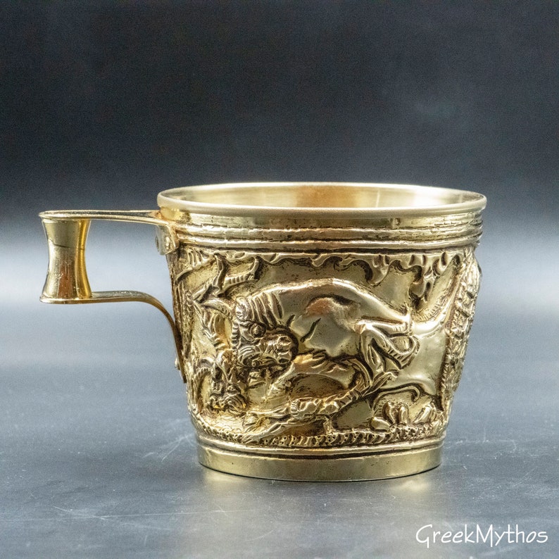 Minoan-mycenaean Gold Big Cup Ancient Greek Artifact Museum - Etsy