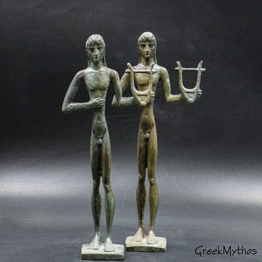 God Apollo With Lyre Bronze Statue Greek Mythology Metal Art - Etsy
