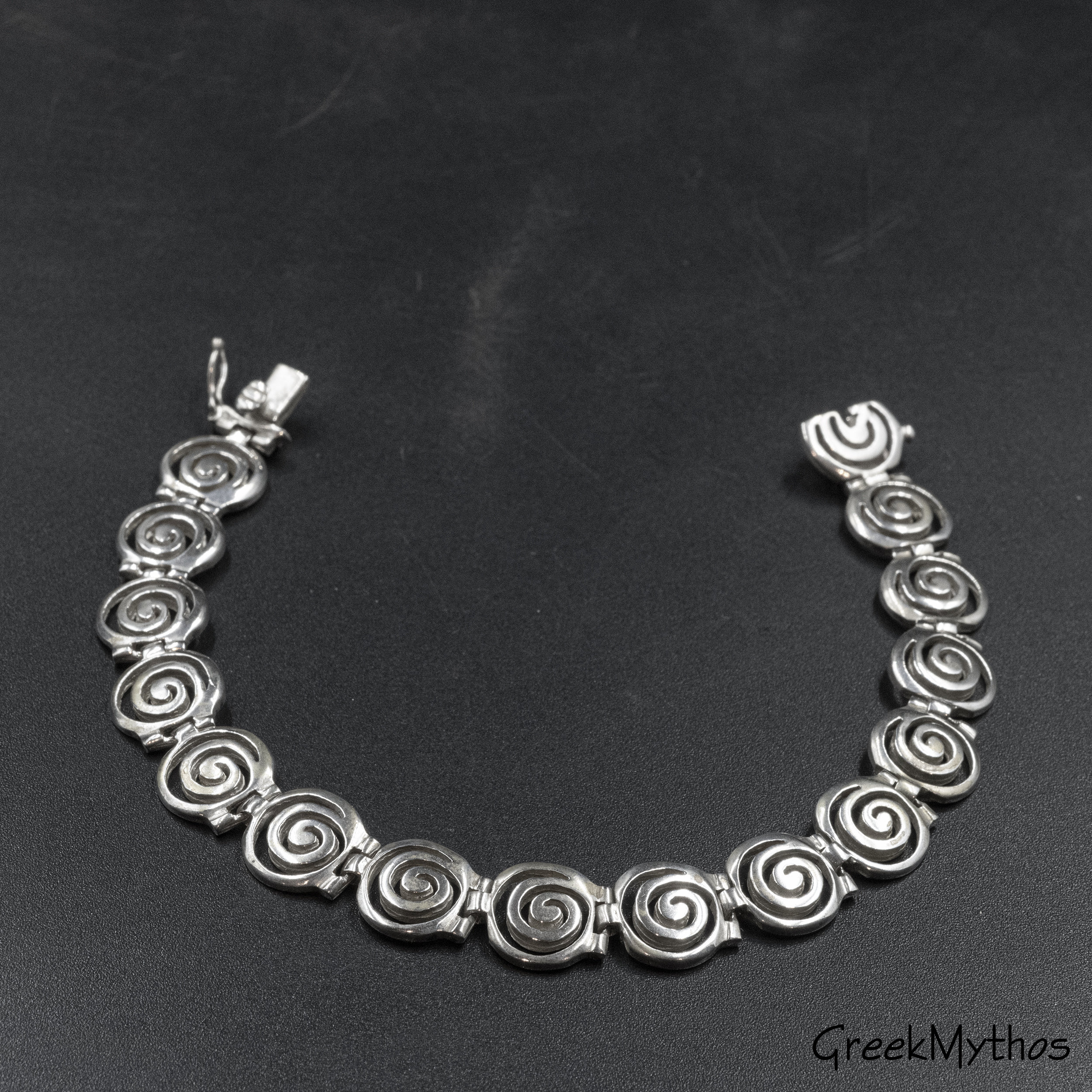Sterling Silver Greek Minoan Spiral Bracelet, Ancient Greek Jewelry ...