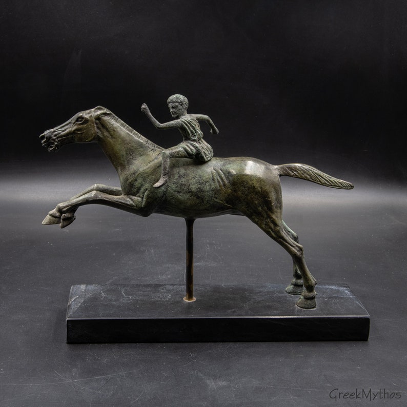 Ancient Greek Horse Riding Bronze Statue Museum Replica Horse - Etsy