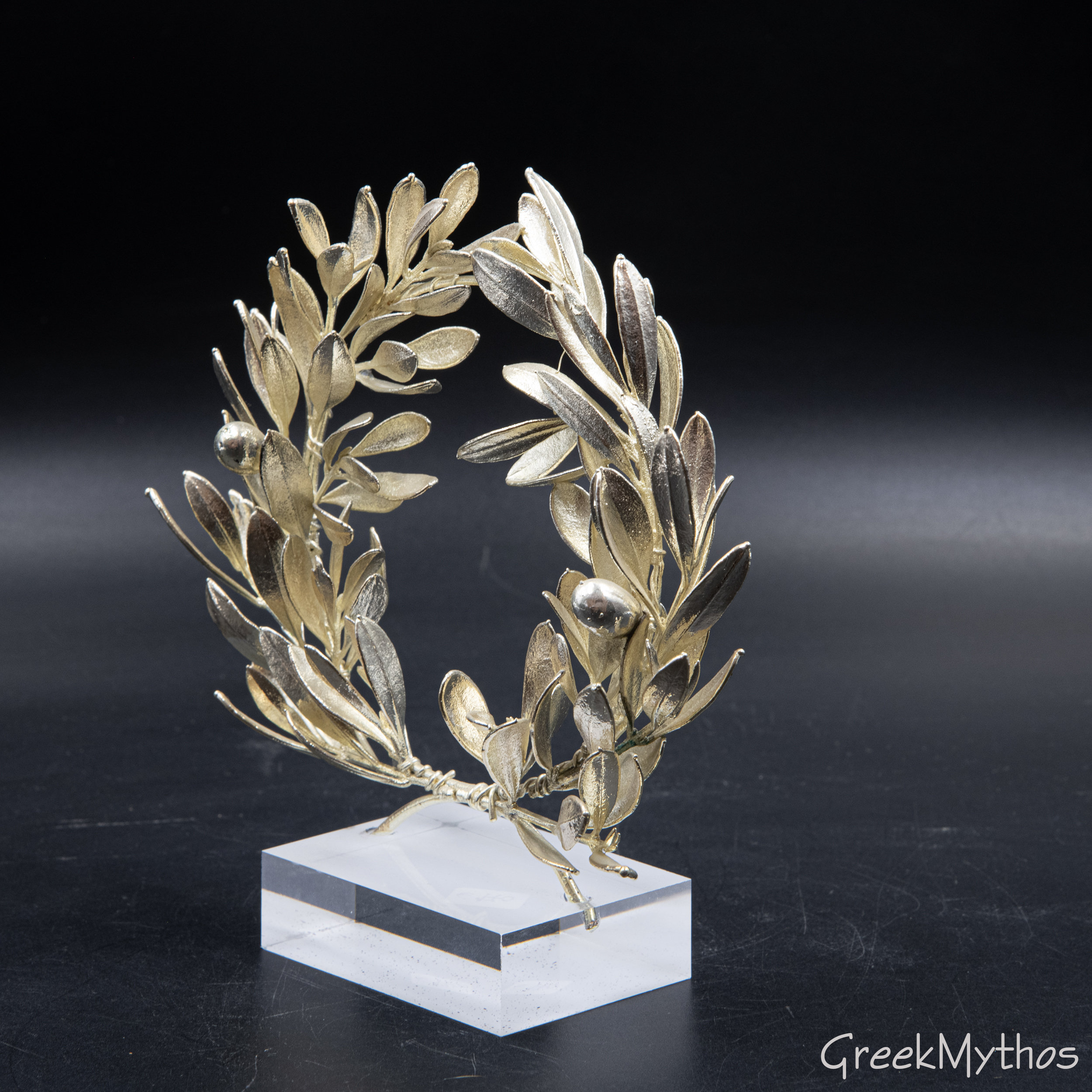 Real Olive Tree Wreath 999 Fine Silver Plated, Real Olive Branch ...