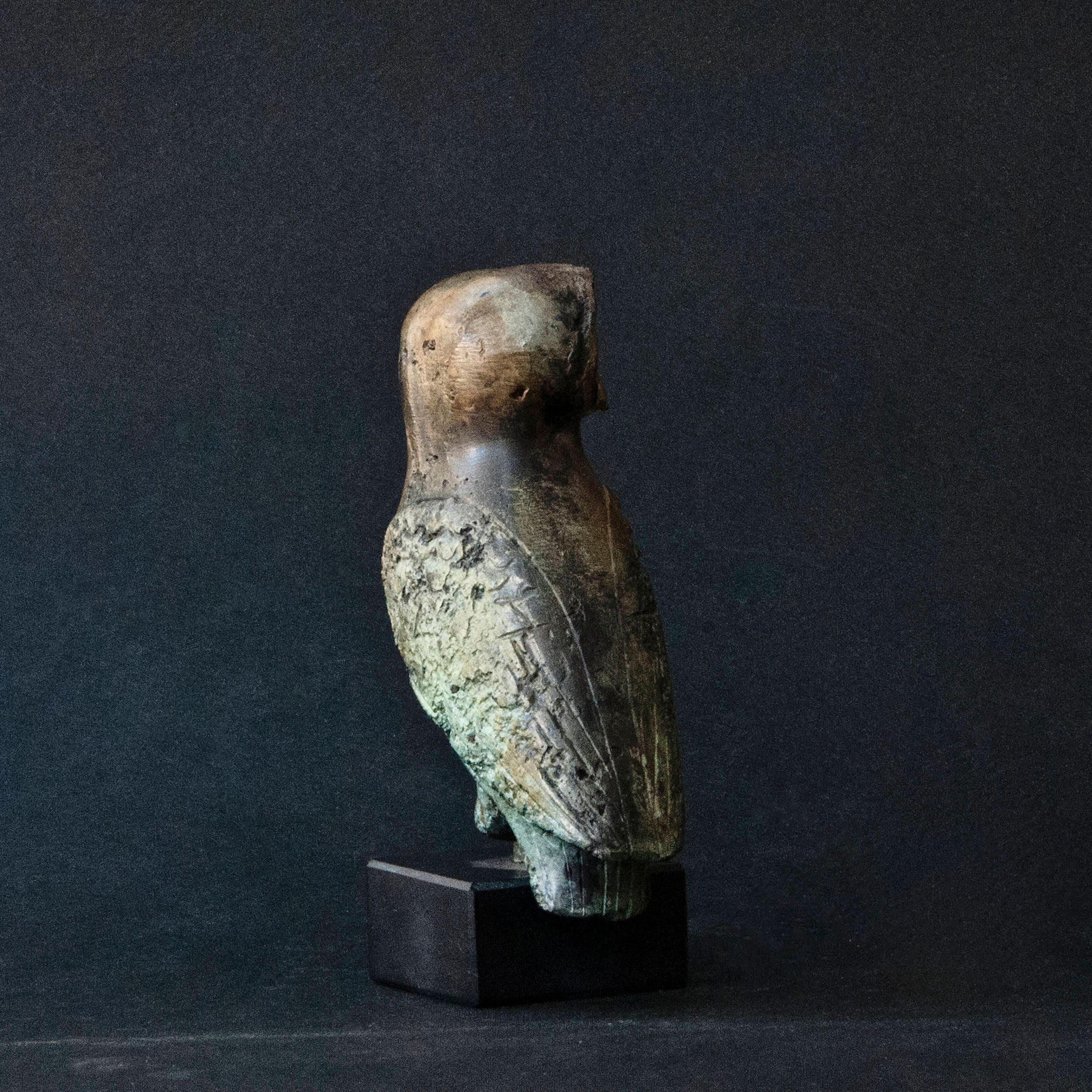 Owl Metal Art Sculpture, Ancient Greece Museum Quality Art, Goddess of ...