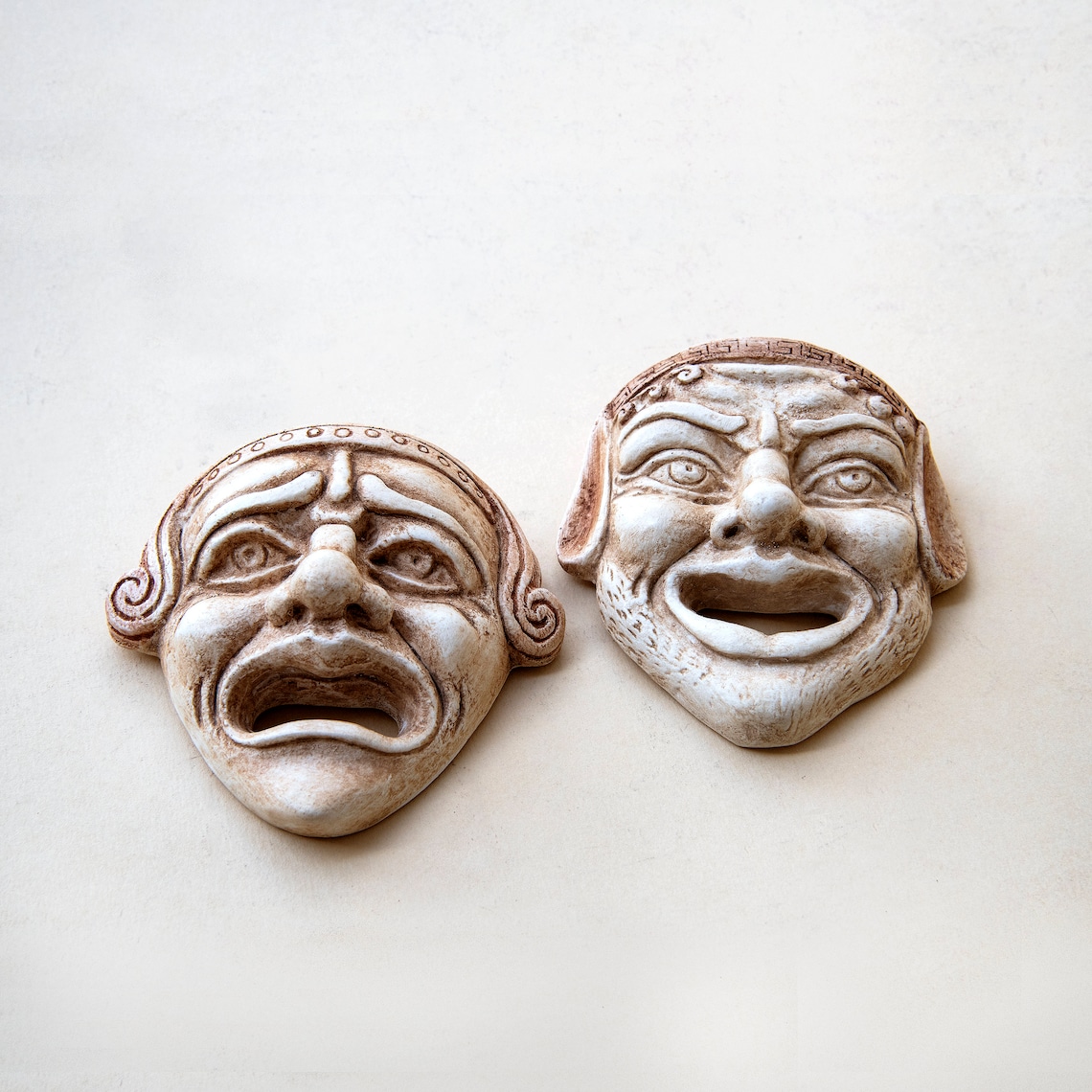 Ancient Greek Drama Theater Masks Set of 2 Comedy/tragedy | Etsy