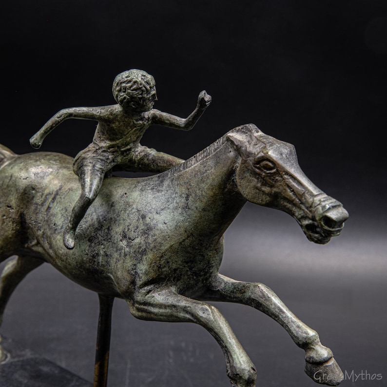 Ancient Greek Horse Riding Bronze Statue Museum Replica Horse - Etsy