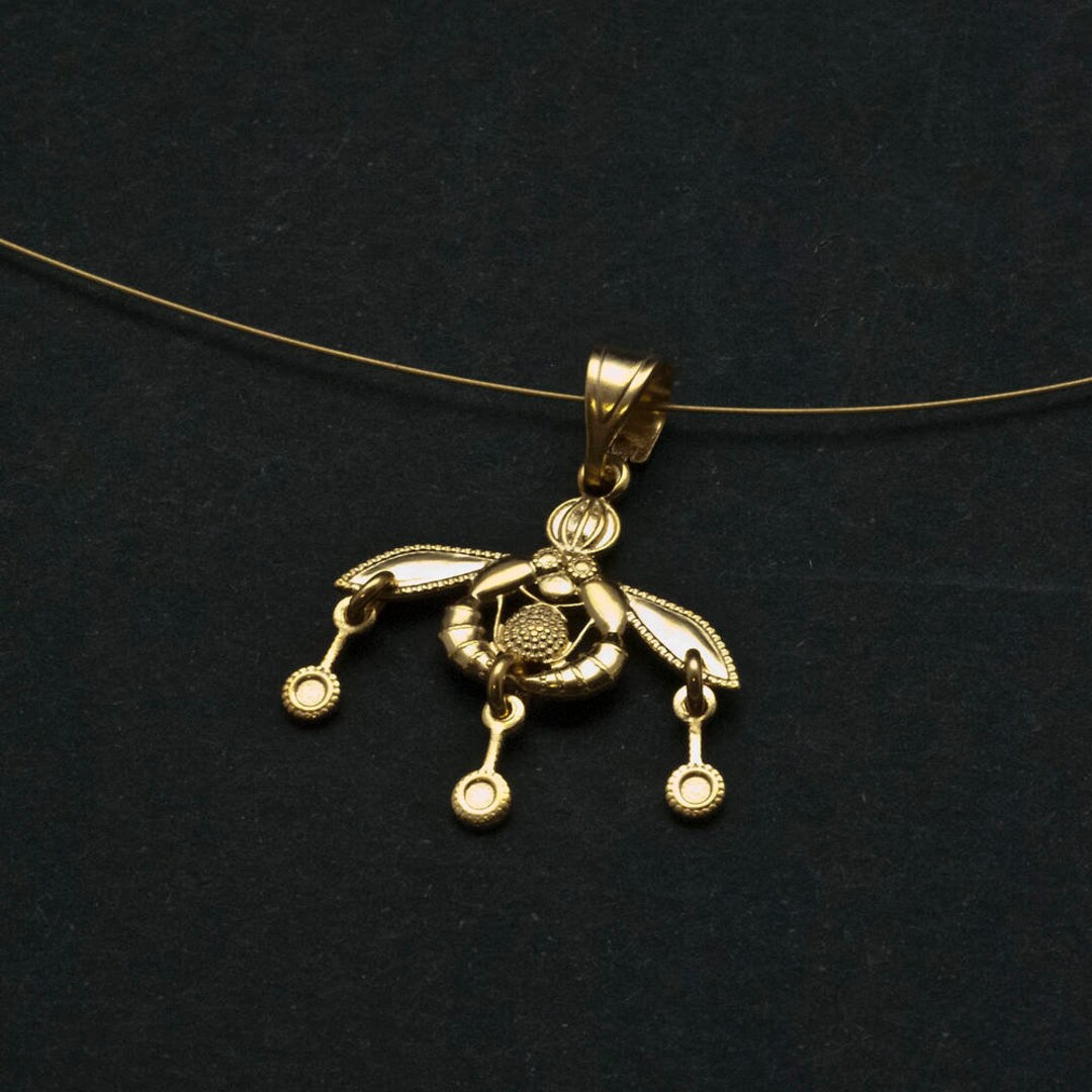 Ancient Minoan Gold Bees Pendant, Crete Bees Museum Replica Necklace ...