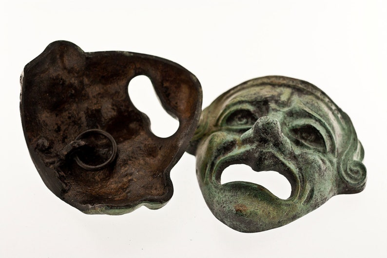 Bronze Greek Theatre Mask Ancient Greek Drama Actors Mask - Etsy
