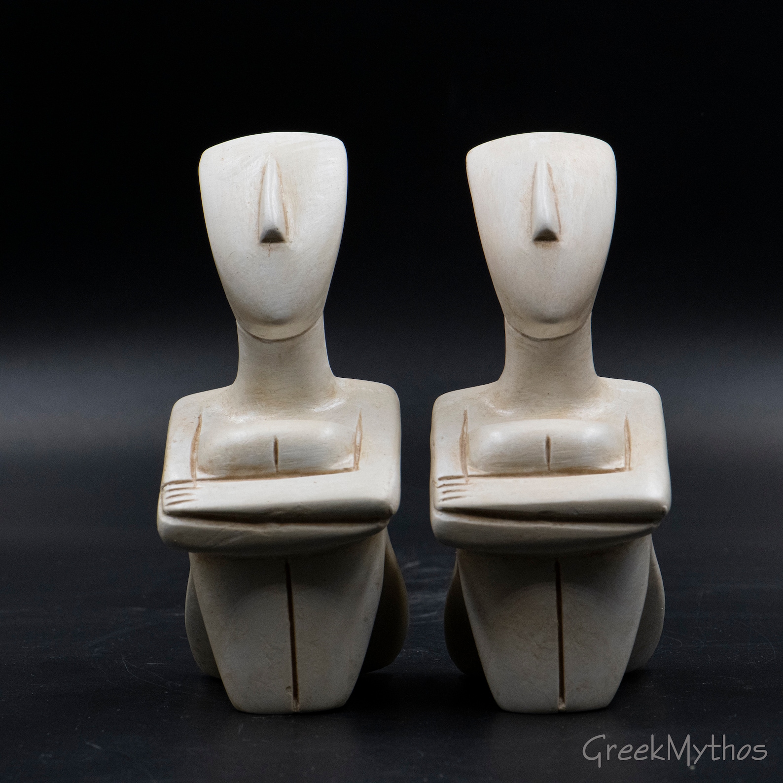 Greek Cycladic Sitting Figurine Minimalist Statue Abstract - Etsy
