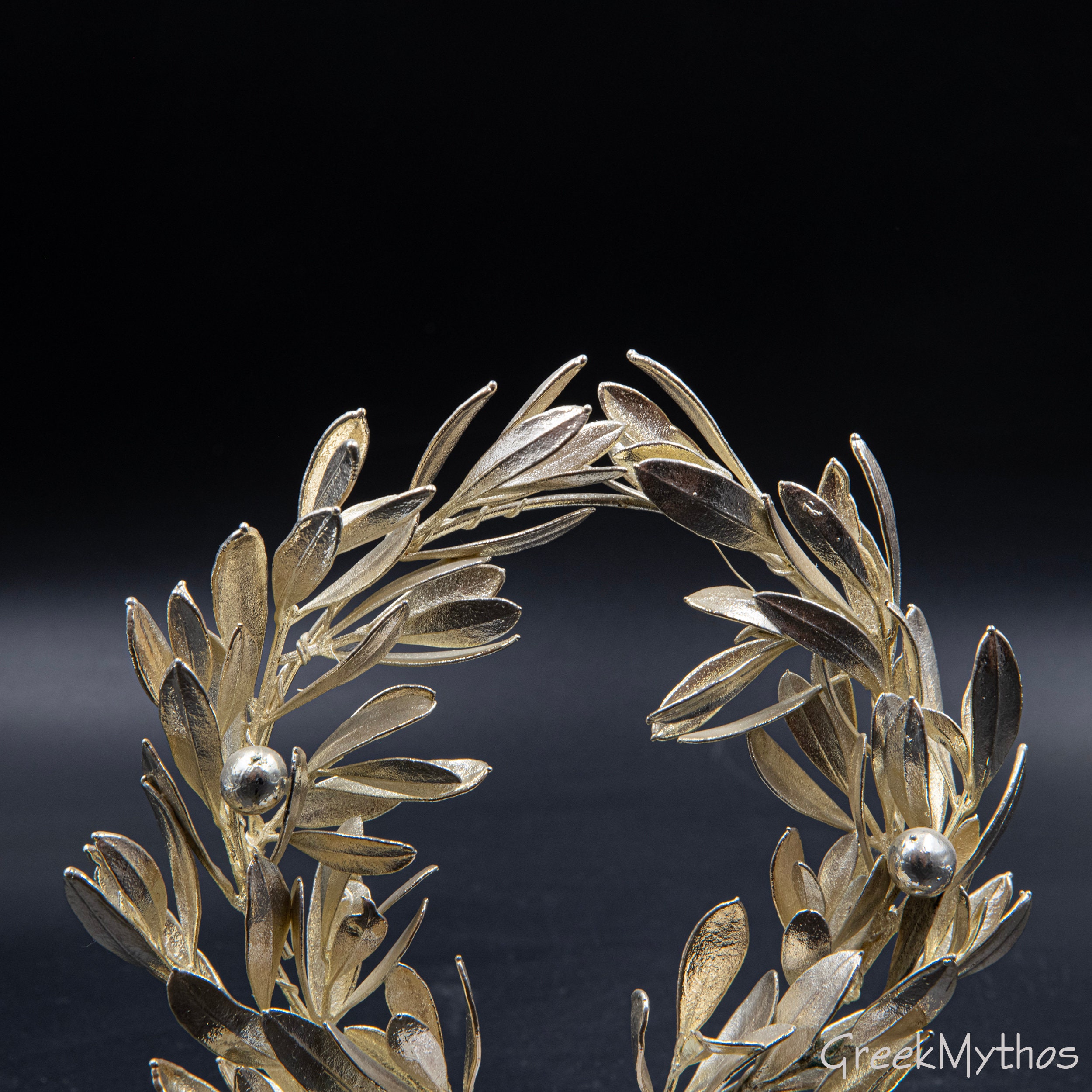 Real Olive Tree Wreath 999 Fine Silver Plated, Real Olive Branch ...