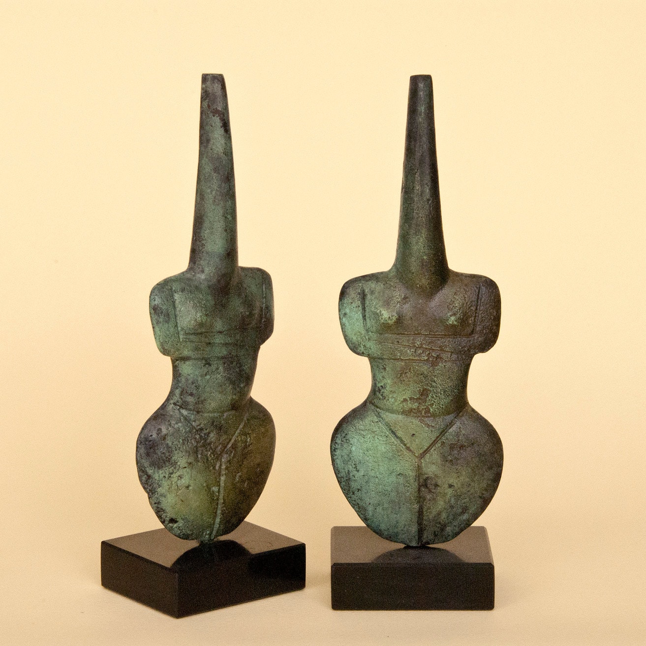 Schematic Female Cycladic Figurine, Violin Shape, Flat Body