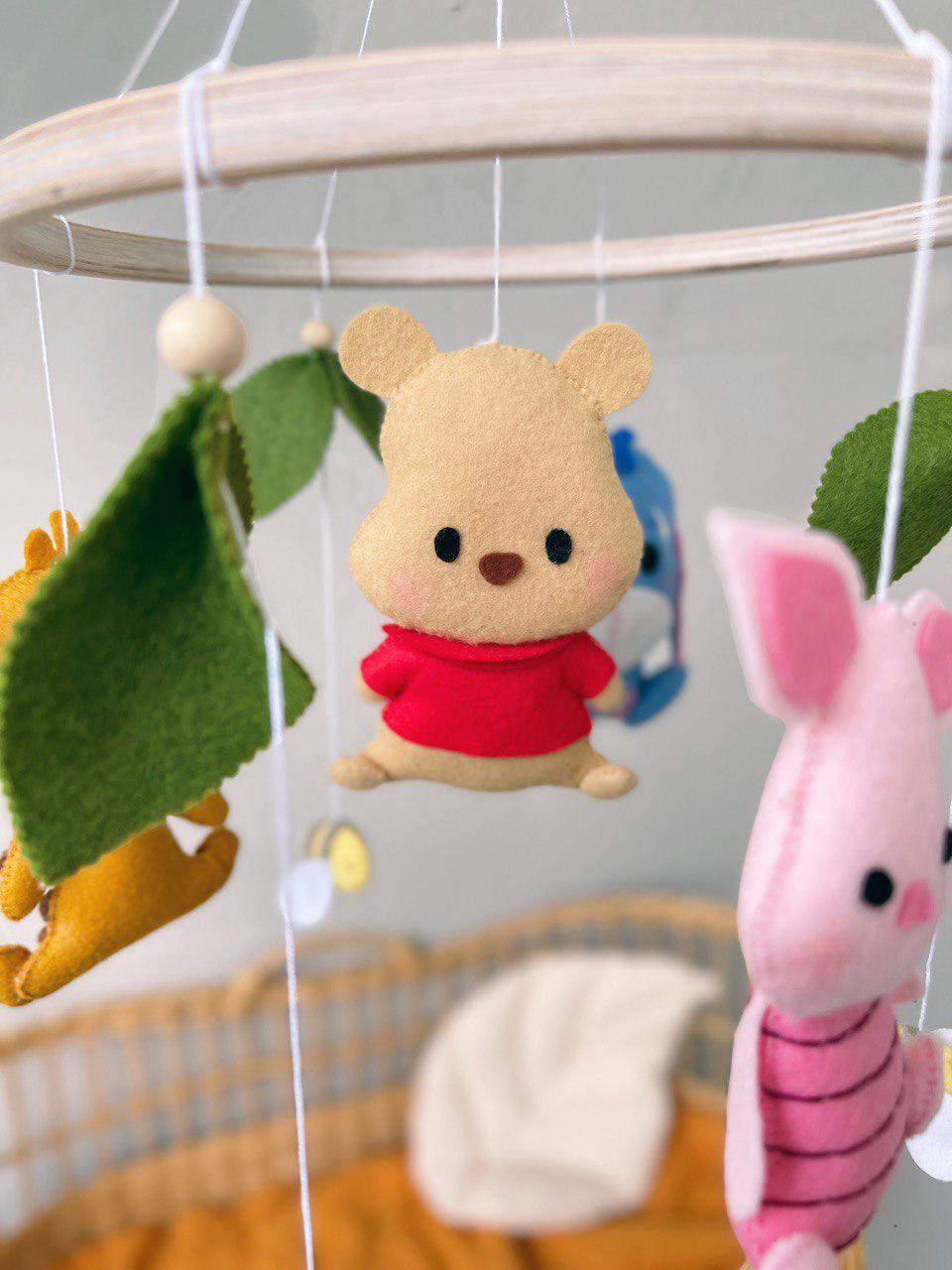 Winnie the Pooh Baby Mobile, Hundred Acre Wood Crib Mobile, Pooh Bear ...