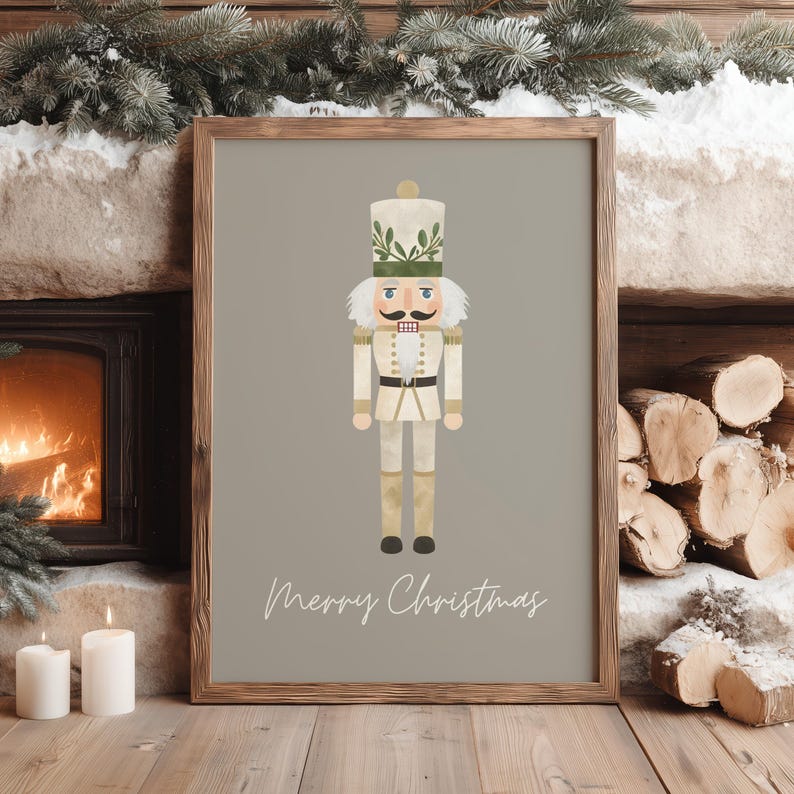 Nutcracker Poster | Christmas Poster | Watercolor Print | Wall Art ...