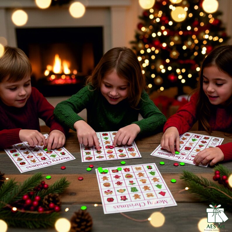 Christmas Bingo Cards Printable Set, Holiday Game (digital Download) - Etsy