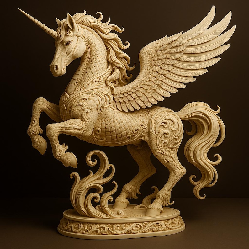 3D Unicorn STL File – Magical Fantasy Figurine Model for 3D Printing - Etsy
