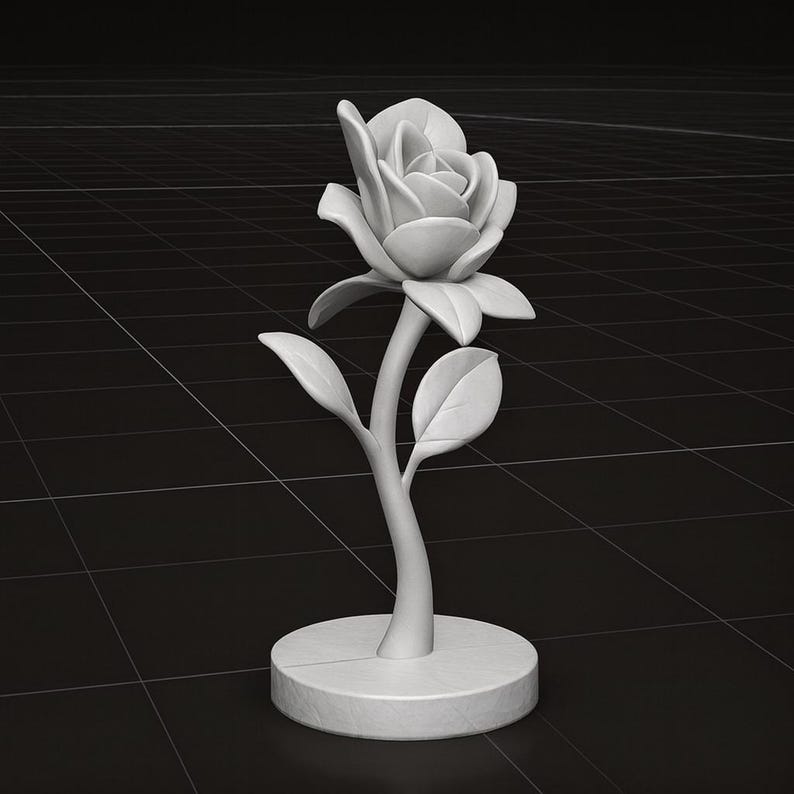 3D Flower STL File | Printable Floral Decor Model | Modern Home Art ...