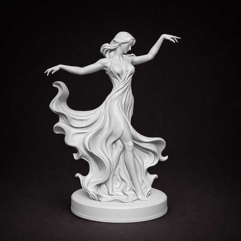Luxury Female Figure Sculpture STL – Modern Home Decor, 3D Printable ...