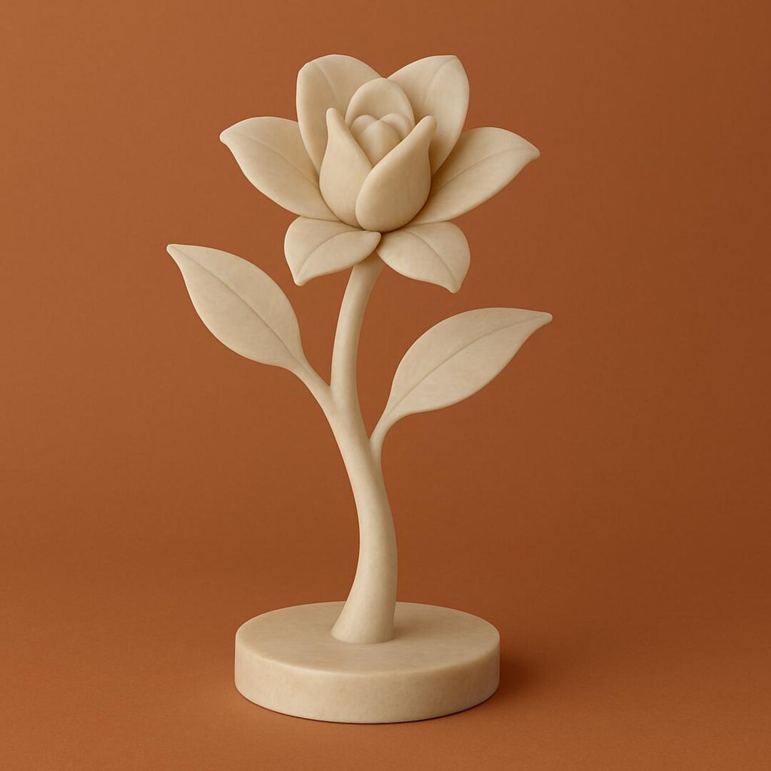 3D Flower STL File | Printable Floral Decor Model | Modern Home Art ...