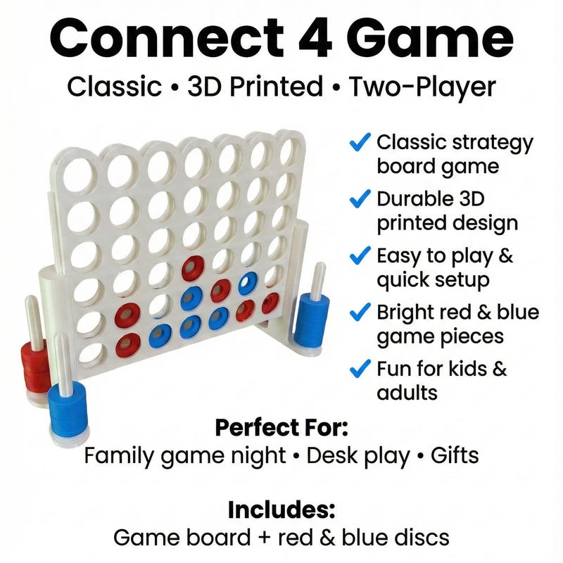 3d Printed Connect Four - Etsy