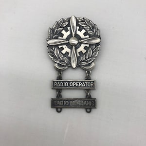 WWII USAAF Sterling Silver Radio Operator and Mechanic Pin 1942 - Etsy