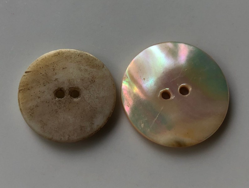 Art Deco Hand Carved Shell Buttons Circa 1920s Lot of Two - Etsy