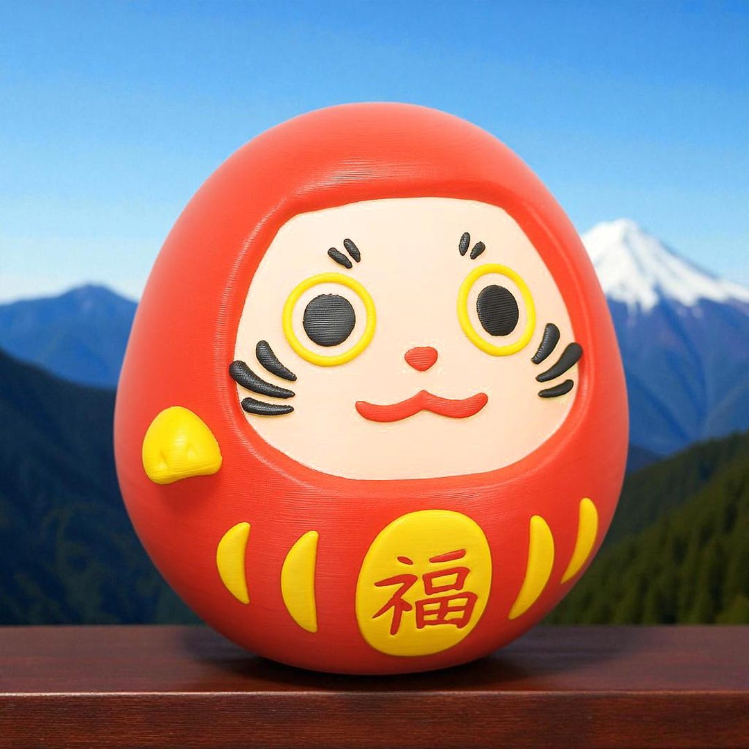 Japan Doruma 3D STL 3mf Files, Figurine Decoration, Bodhidharma Lucky ...