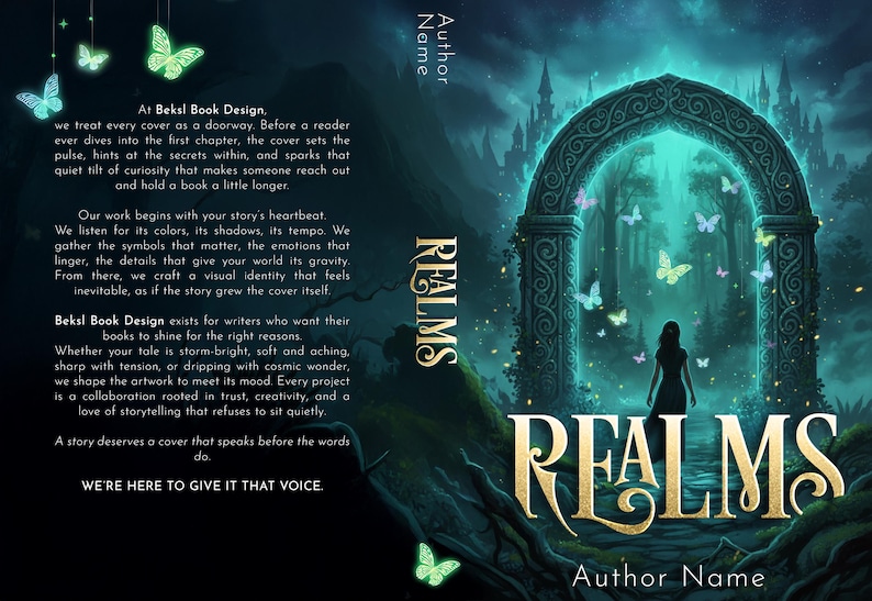 Portal Fantasy Pre-made Book Cover Design | High Fantasy, Ancient Gate ...