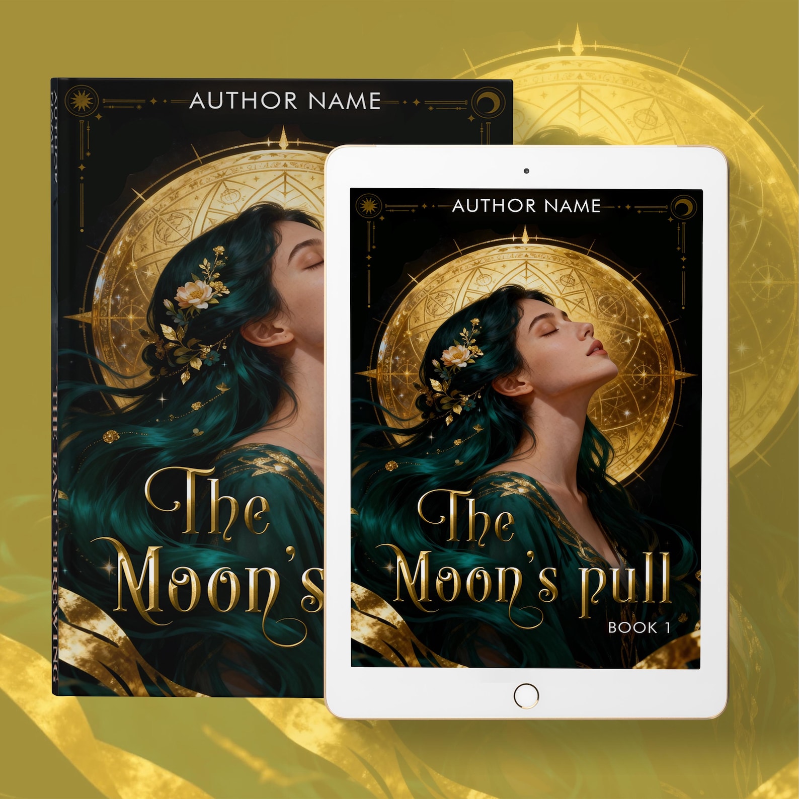 Premade Book Cover Design - Romantasy Ebook Cover, Celestial Fantasy ...
