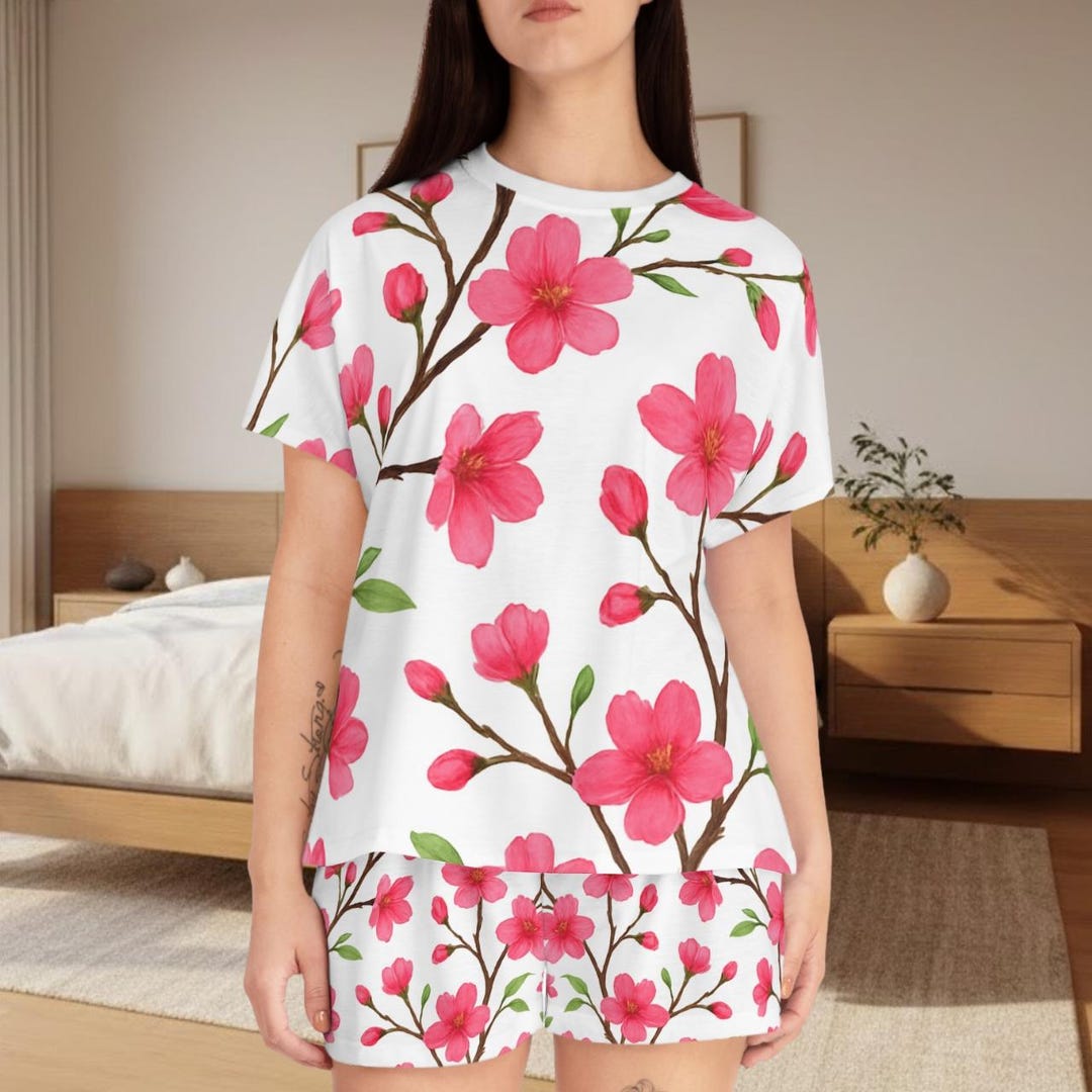 Womens Short Pajama Set | Assorted Pattern Color Cozy Morning Snuggling ...