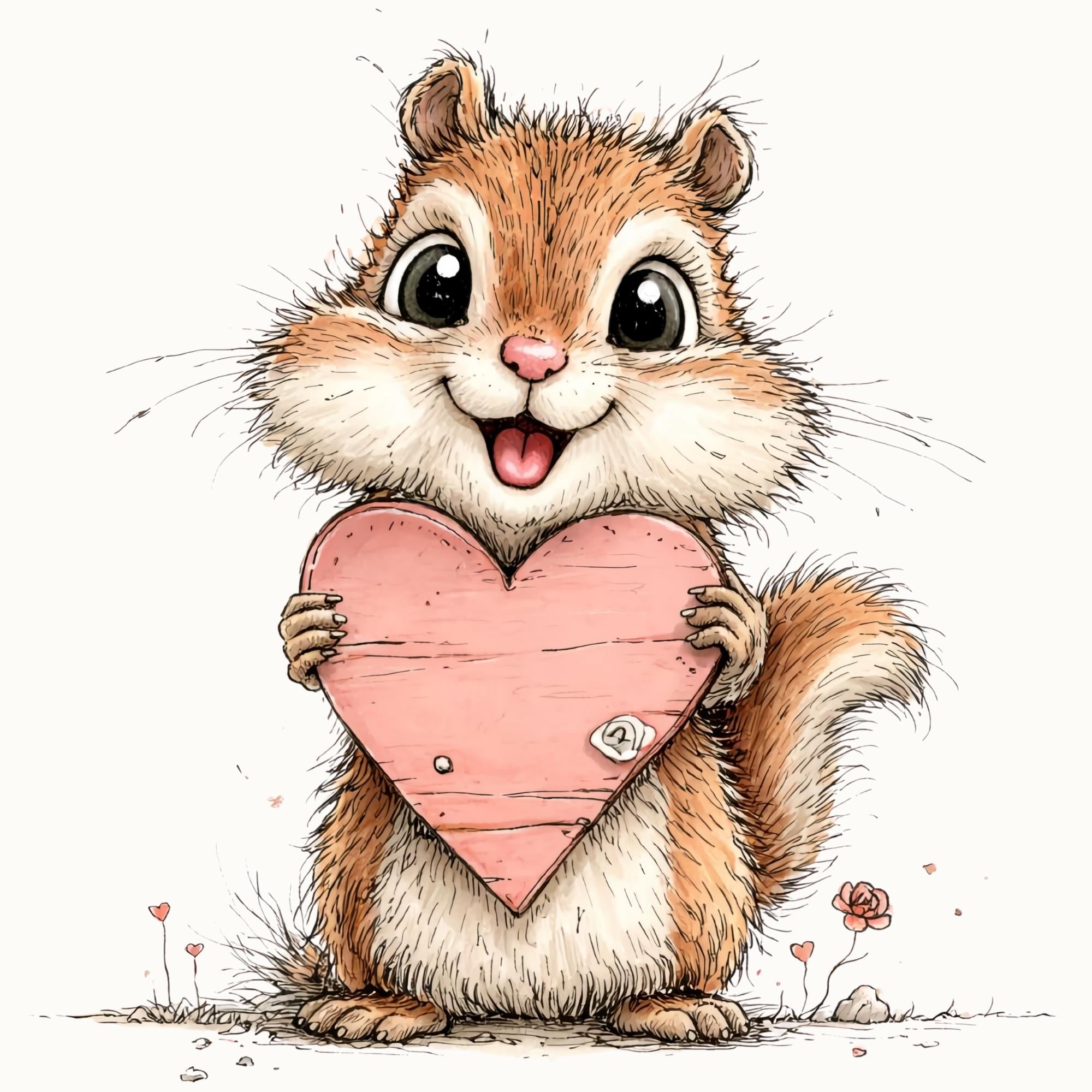 Woodland Animals Valentine Clipart PNG, Cute Forest Animals Watercolor ...